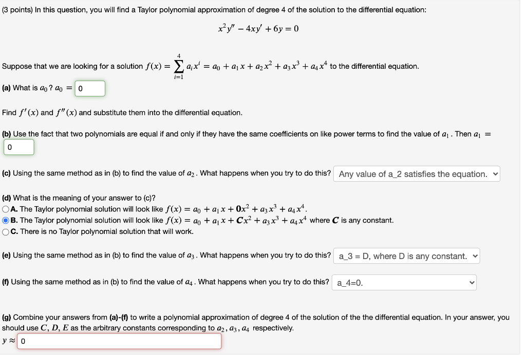 Solved 3 Points In This Question You Will Find A Taylor