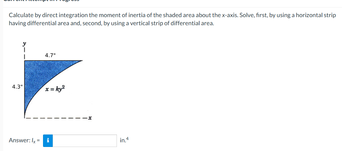 Solved Calculate by direct integration the moment of inertia | Chegg.com