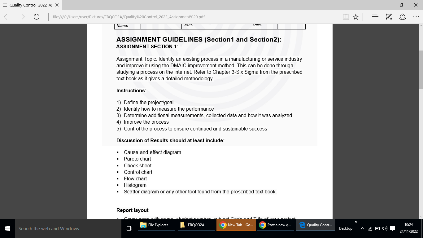 Solved ASSIGNMENT GUIDELINES (Section1 and Section2): | Chegg.com