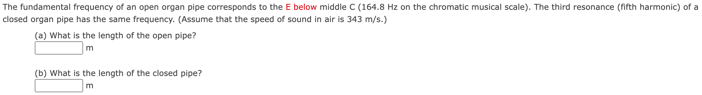 Solved The fundamental frequency of an open organ pipe | Chegg.com