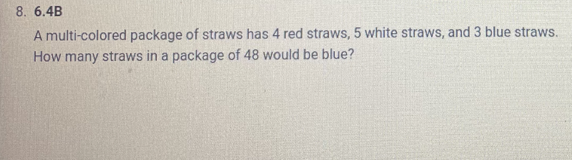 Solved A multi-colored package of straws has 4 red straws, 5 | Chegg.com
