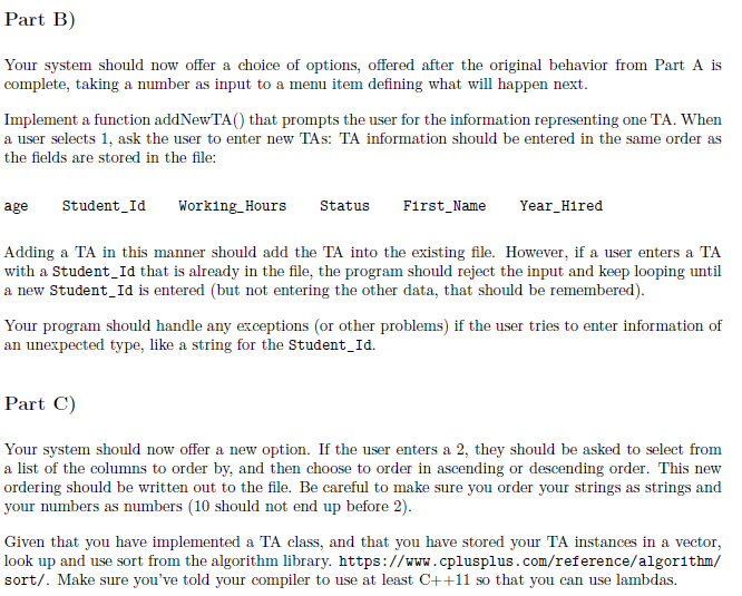 Solved Assume the information of all the TAs for the ECE | Chegg.com