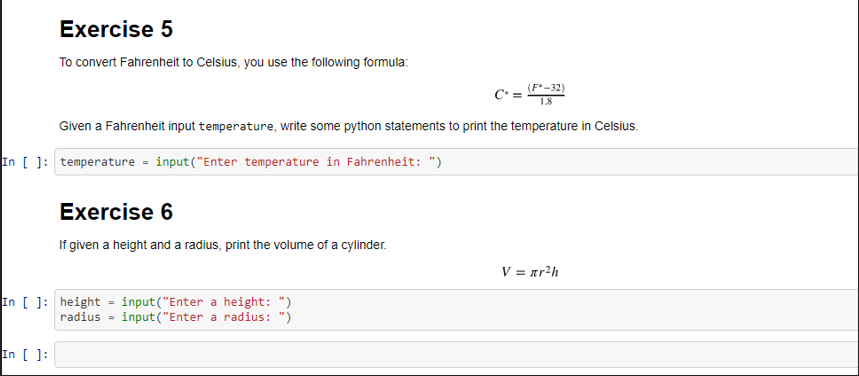 Solved Exercise 5 To convert Fahrenheit to Celsius, you use | Chegg.com