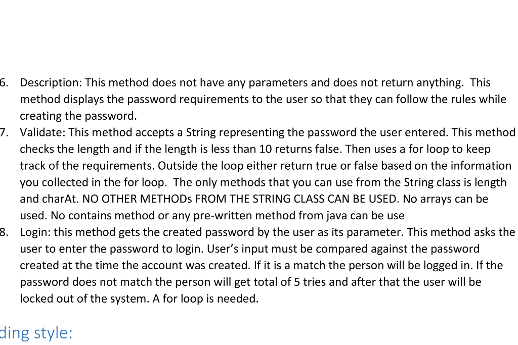 Solved Password creation Objective: in this assignment you | Chegg.com