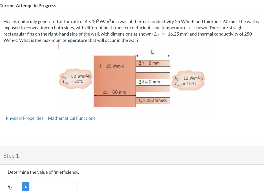 Solved Current Attempt in Progress Heat is uniformly | Chegg.com