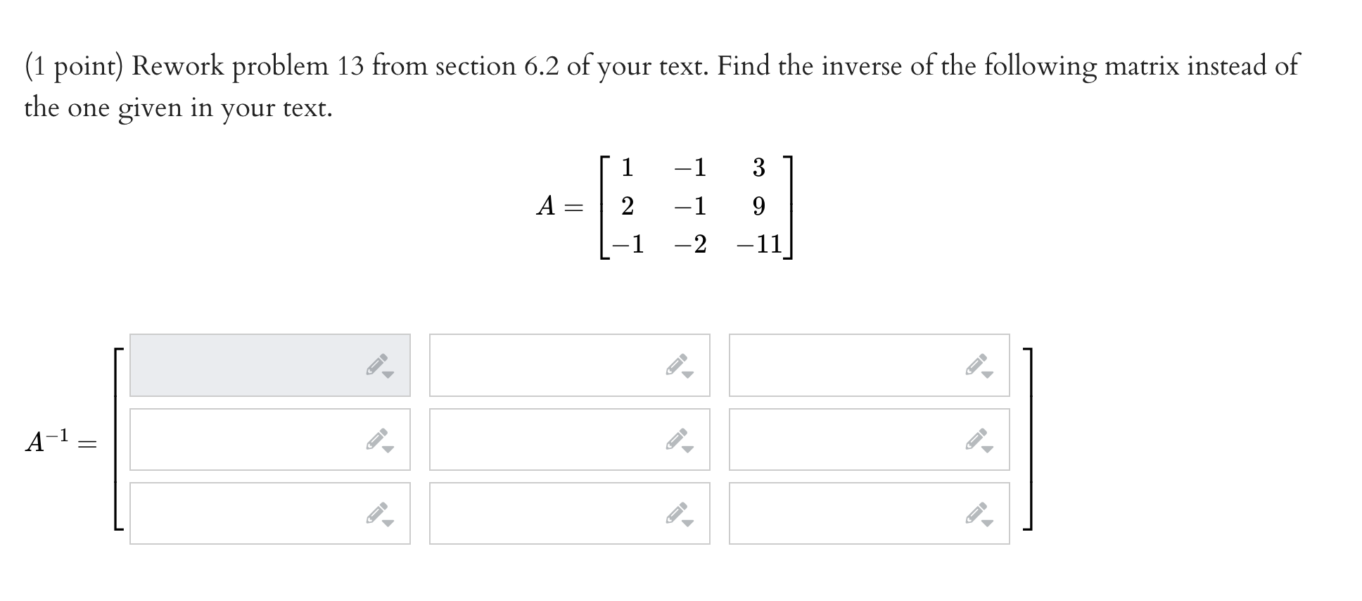 Solved 1 Point Rework Problem 13 From Section 6 2 Of Your