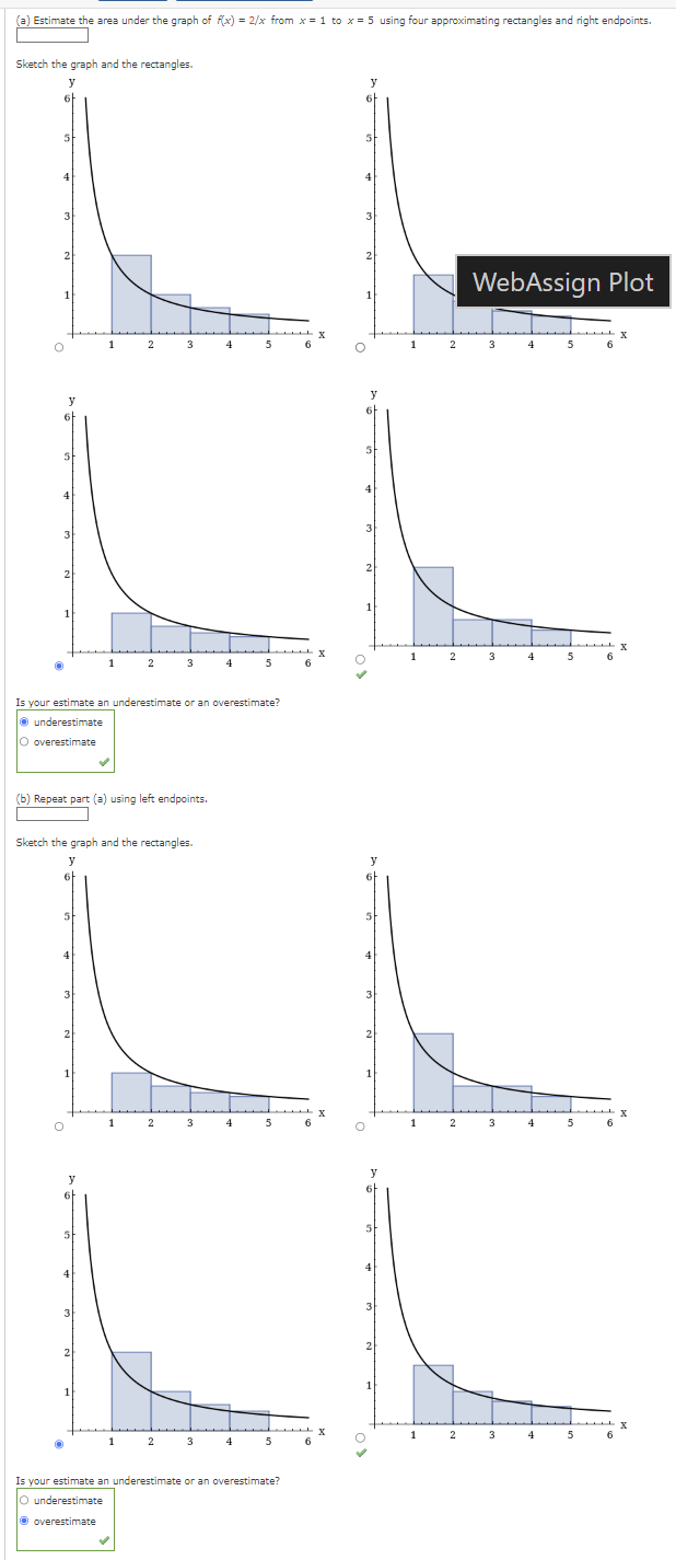 Solved (a) ﻿Estimate the area under the graph of f(x)=2x | Chegg.com