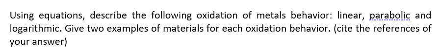 Solved Using equations, describe the following oxidation of | Chegg.com