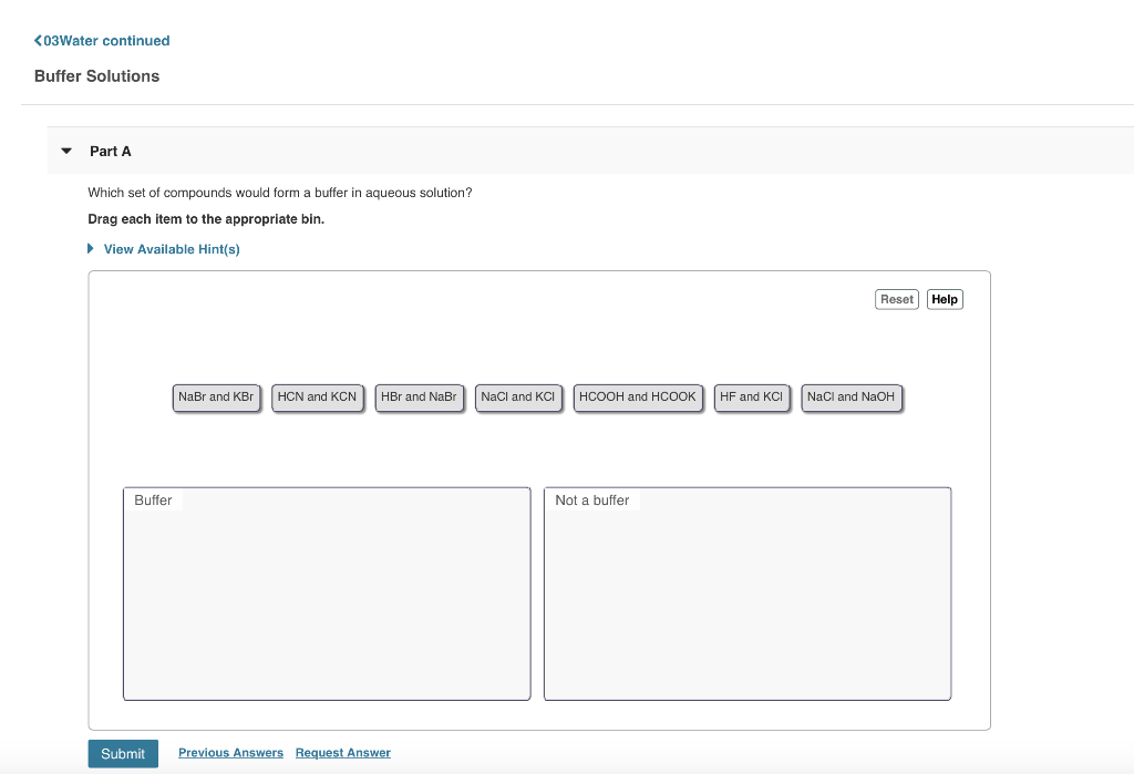 Solved A buffer contains significant amounts of a weak acid | Chegg.com