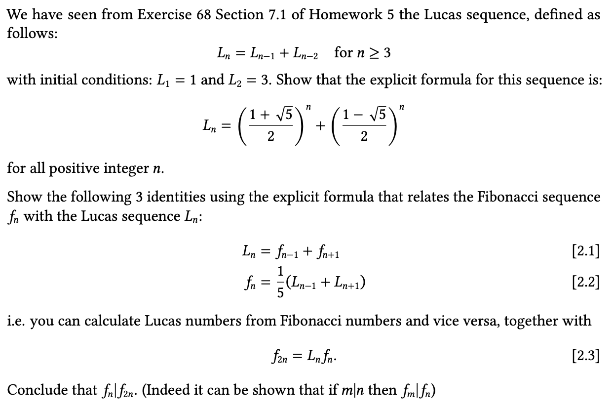 Solved We have seen from Exercise 68 Section 7.1 of Homework | Chegg.com