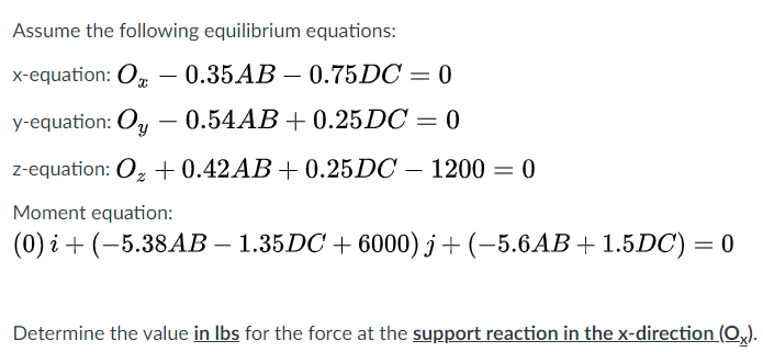Solved Assume the following equilibrium equations: | Chegg.com
