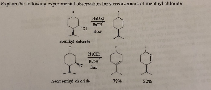 Solved Explain the following experimental observation for | Chegg.com