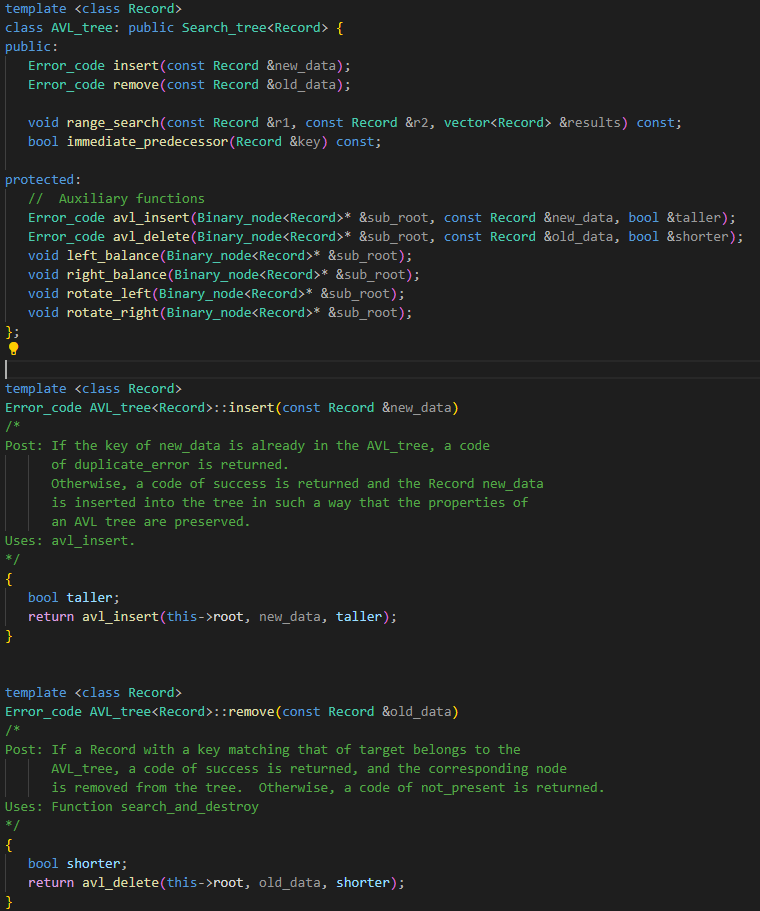 Solved 2. ﻿Add a method in “AVL_tree.h” ﻿as follows. (40 | Chegg.com