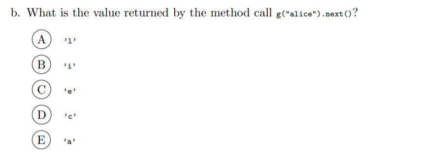 Solved Iterator f( String s) { Queue