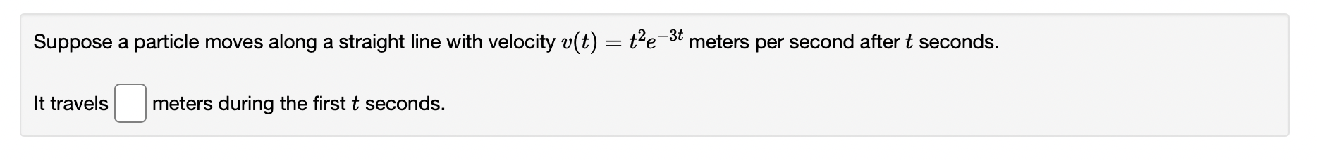 Solved Suppose A Particle Moves Along A Straight Line With