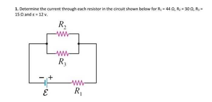 Solved I Determine The Current Through Each Resistor In The