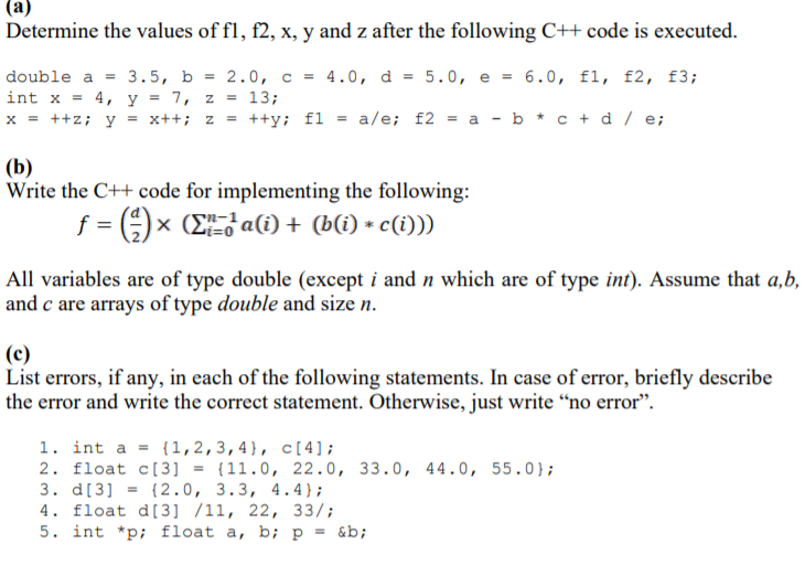 Solved (a) Determine the values of f1, f2, x, y and z after | Chegg.com