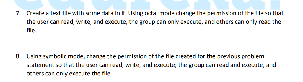 Solved 7. Create a text file with some data in it. Using | Chegg.com