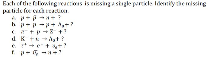 Solved Each of the following reactions is missing a single | Chegg.com