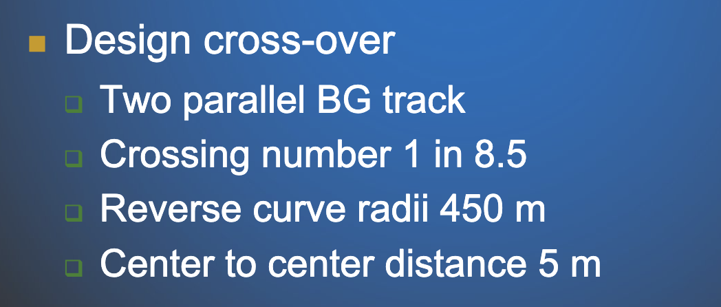 Solved Design cross-over Two parallel BG track Crossing | Chegg.com