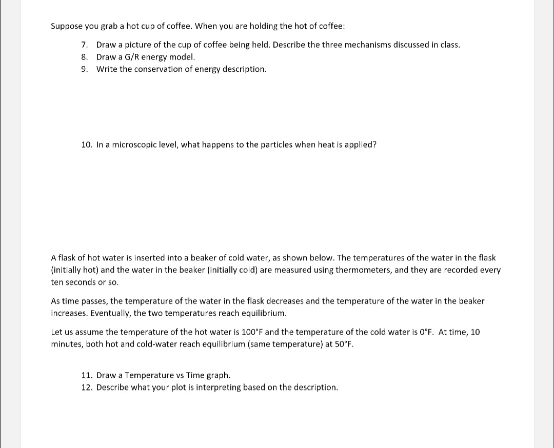 Suppose you grab a hot cup of coffee. When you are | Chegg.com