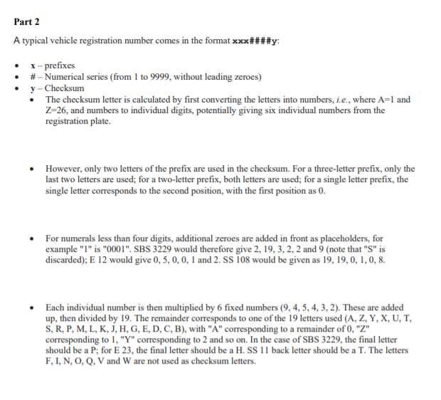 Solved The checksum letter of a 7-digits number is | Chegg.com