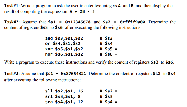 Solved Get Familiar With The Basic Mips Integer 4738