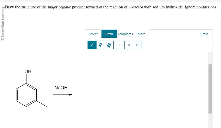 Solved Draw the structure of the major organic product | Chegg.com