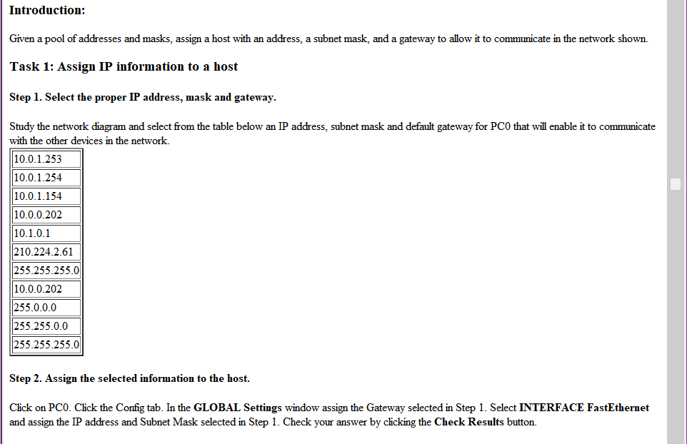 Solved Introduction: Given a pool of addresses and masks, | Chegg.com