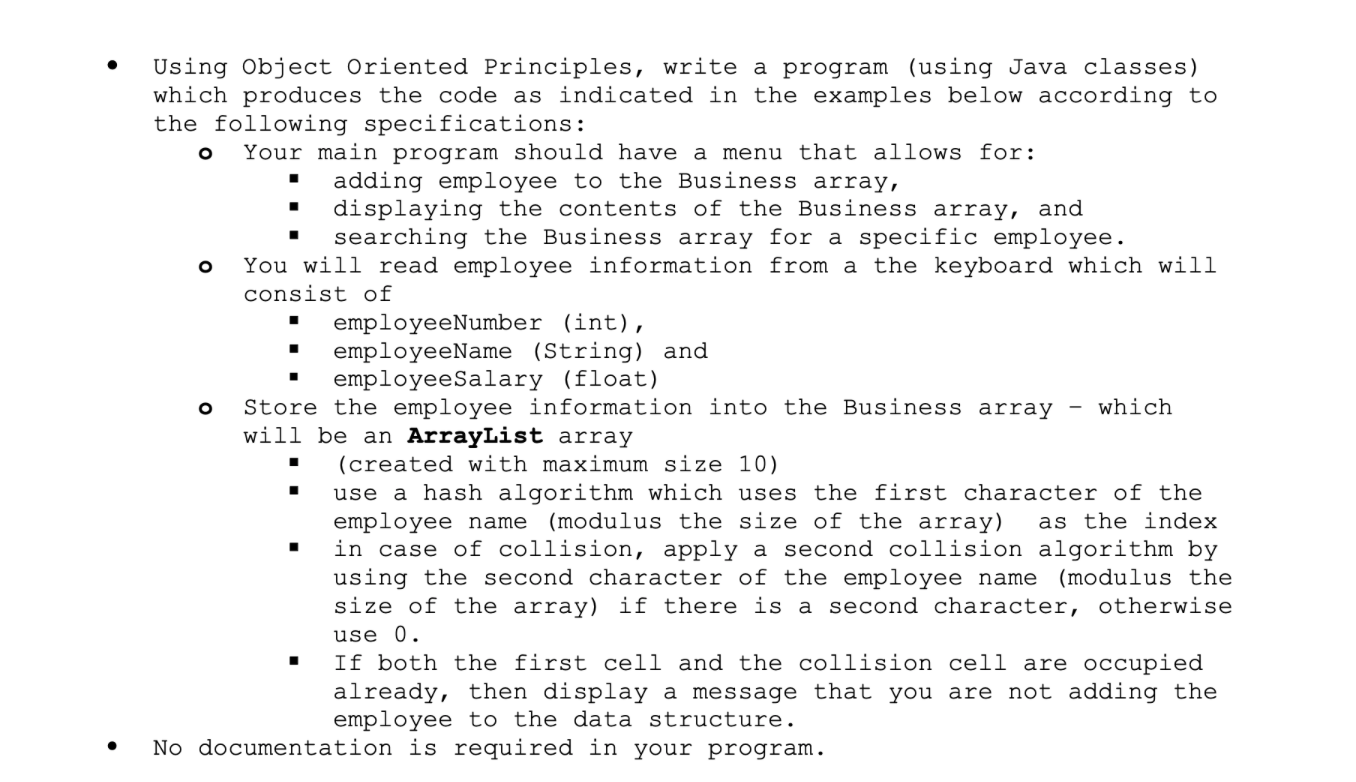 Solved Using Object Oriented Principles Write A Program