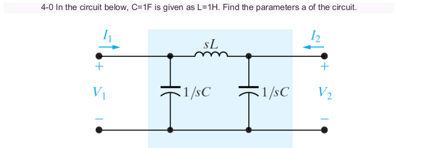 Solved It is given C = 1F and L = 1H in the circuit below. | Chegg.com