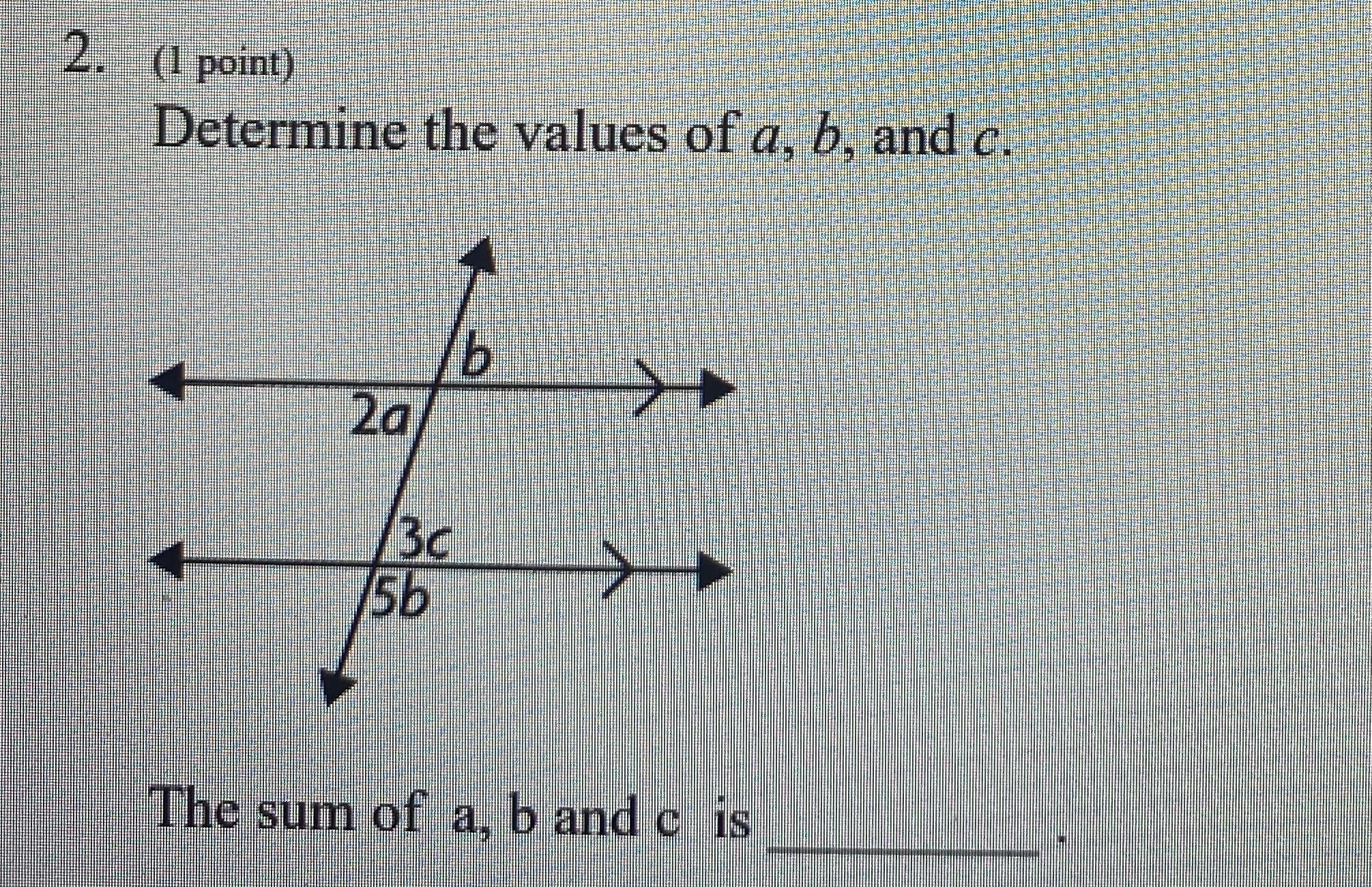 Solved Determine the values of a,b, and c. | Chegg.com
