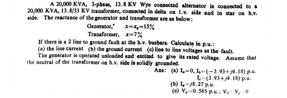 A 20,000 KVA, 3-phase, 13.8KV Wye connected | Chegg.com