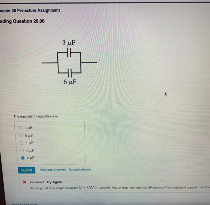 Solved apter 26 Prelecture Assignment ading Question 26.06 니 | Chegg.com