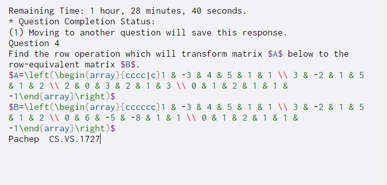 Solved Remaining Time: 1 hour, 28 minutes, 40 seconds. * | Chegg.com