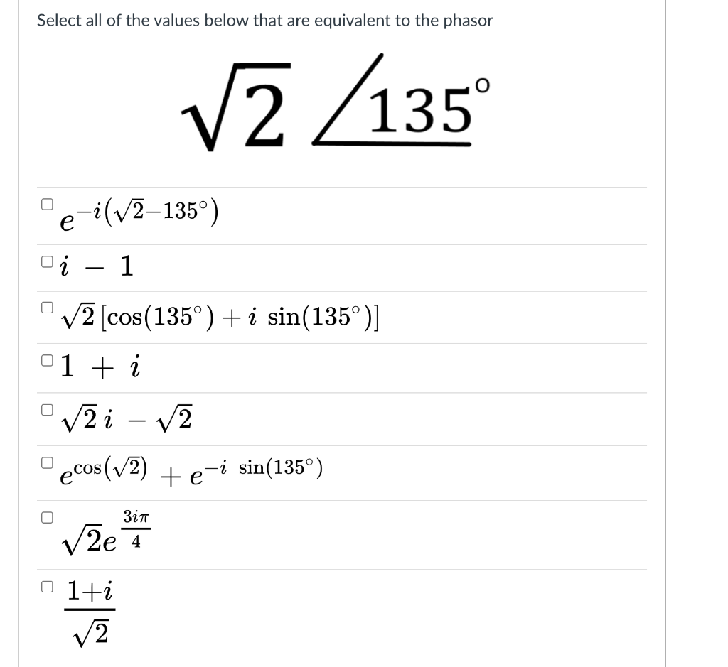 Solved Select all of the values below that are equivalent to | Chegg.com