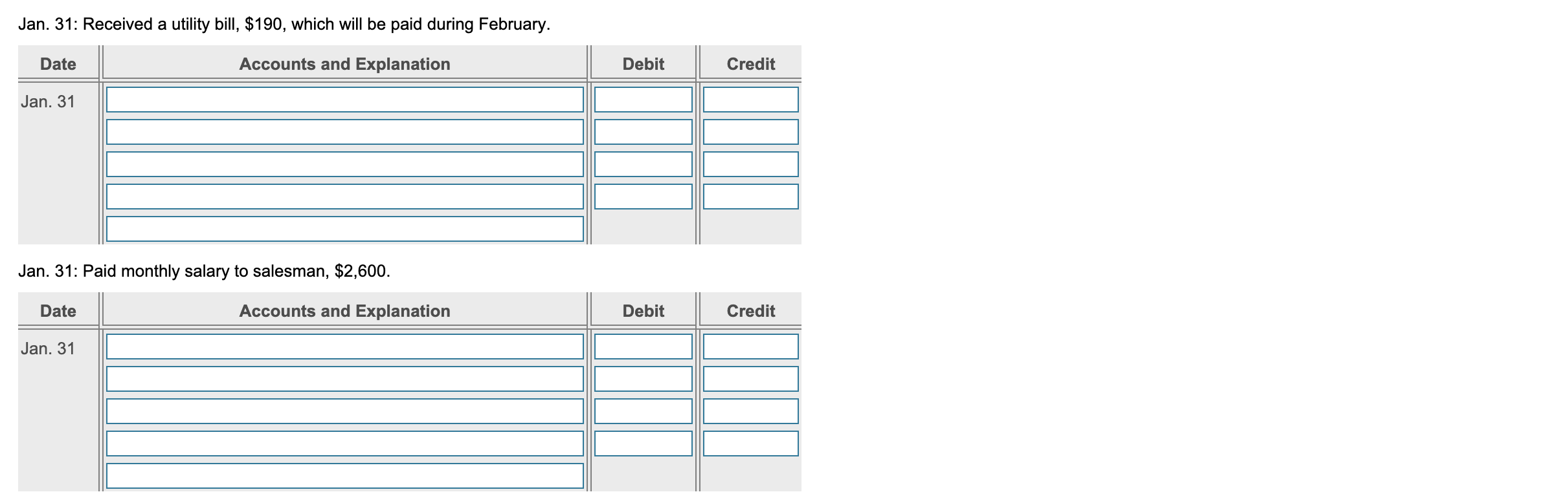 Solved Jan. 22 Performed services for customers on account, | Chegg.com