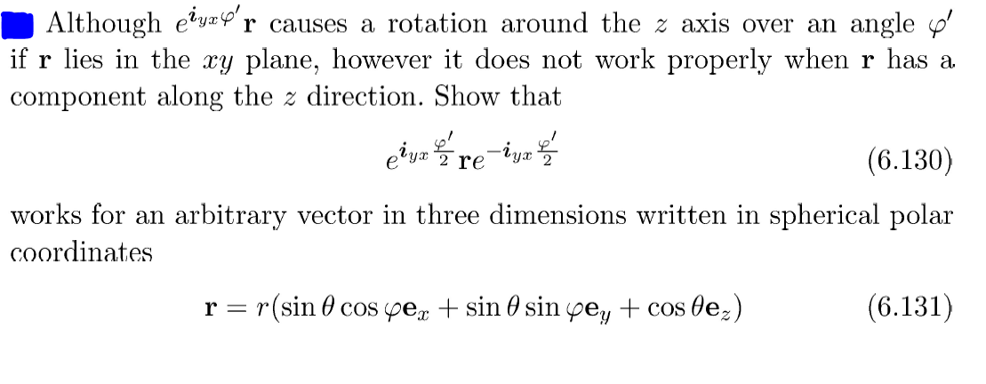 Solved Although Eiyxφ′r Causes A Rotation Around The Z Axis
