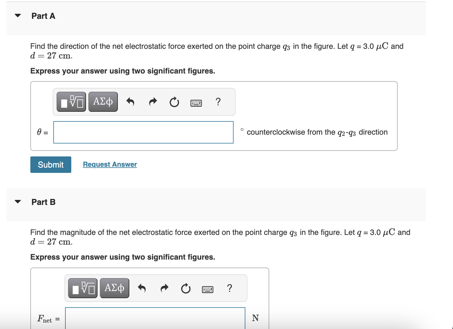 [solved] Find The Direction Of The Net Electrostatic Force
