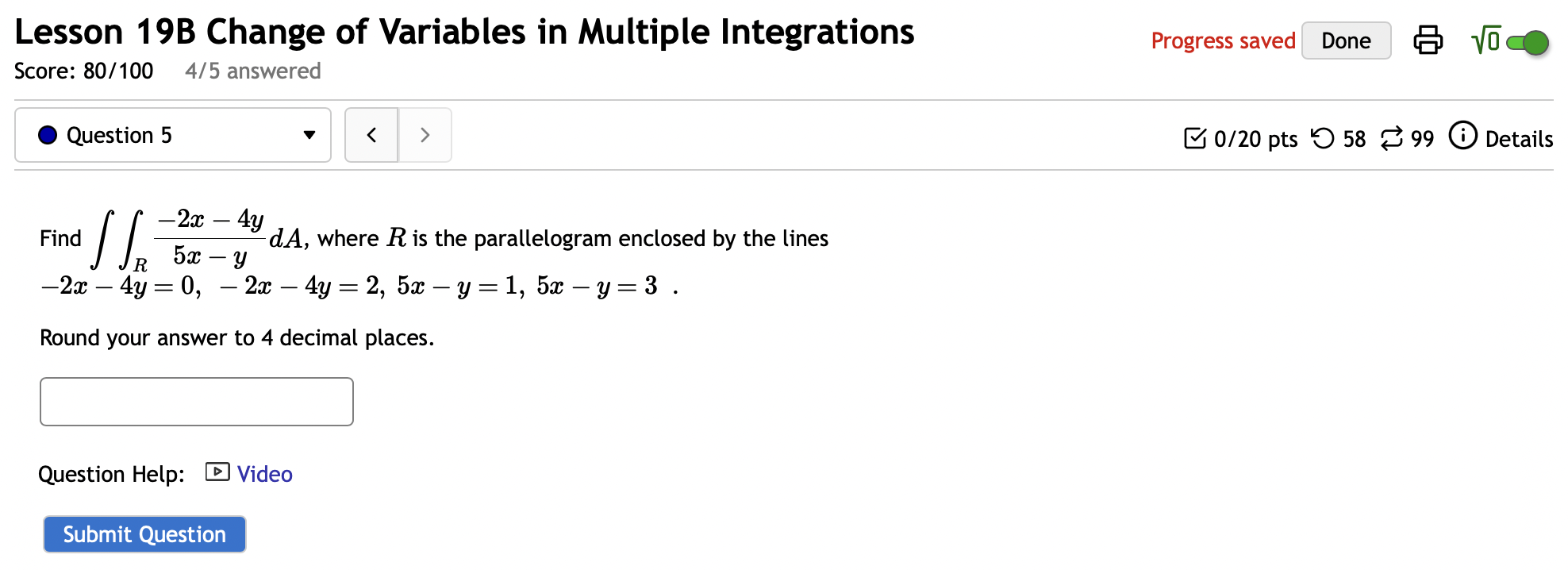 Solved Lesson 19B Change of Variables in Multiple | Chegg.com