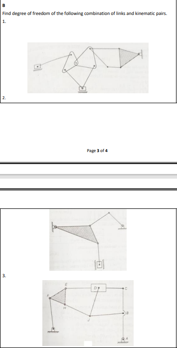 Solved B Find degree of freedom of the following combination | Chegg.com