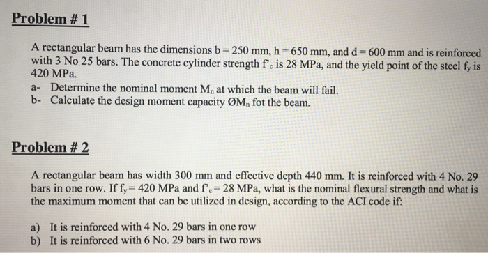 Solved Problem # 1 A rectangular beam has the dimensions | Chegg.com