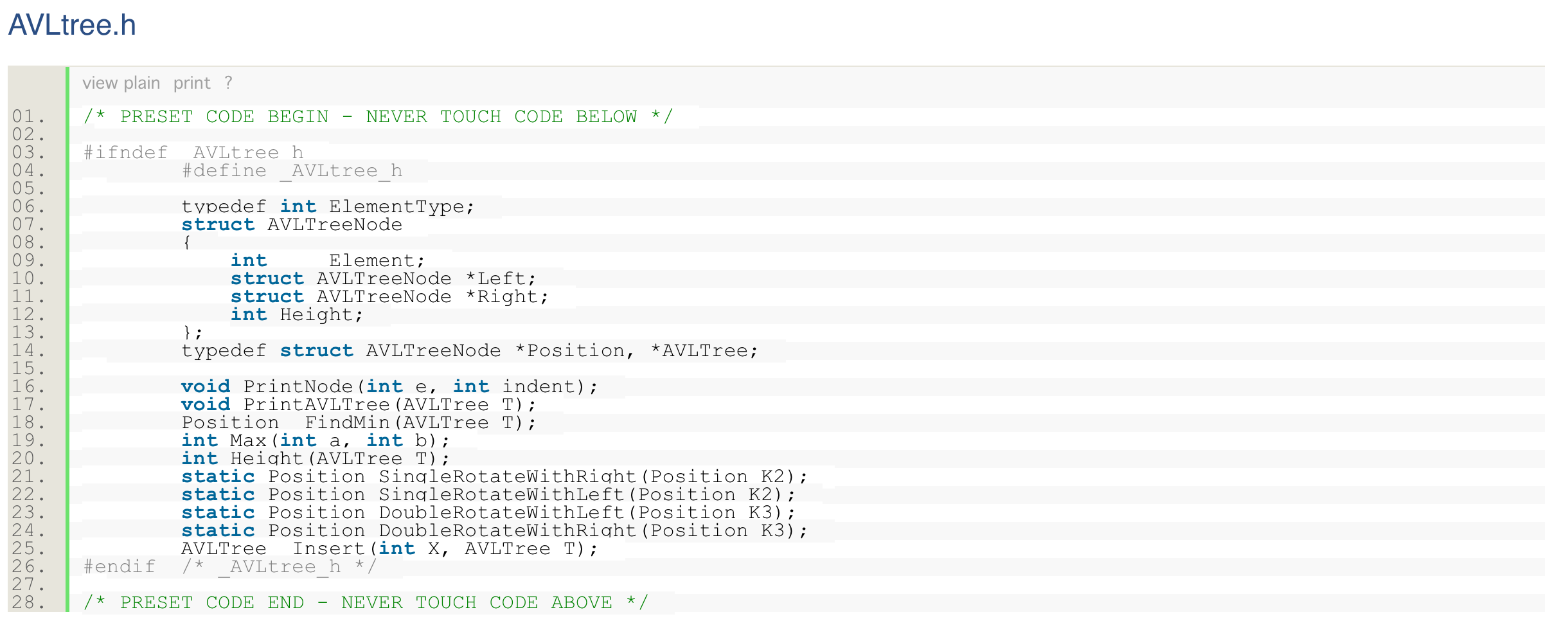 fatal.h view plain print ? 1 * PRESET CODE BEGIN 01. | Chegg.com