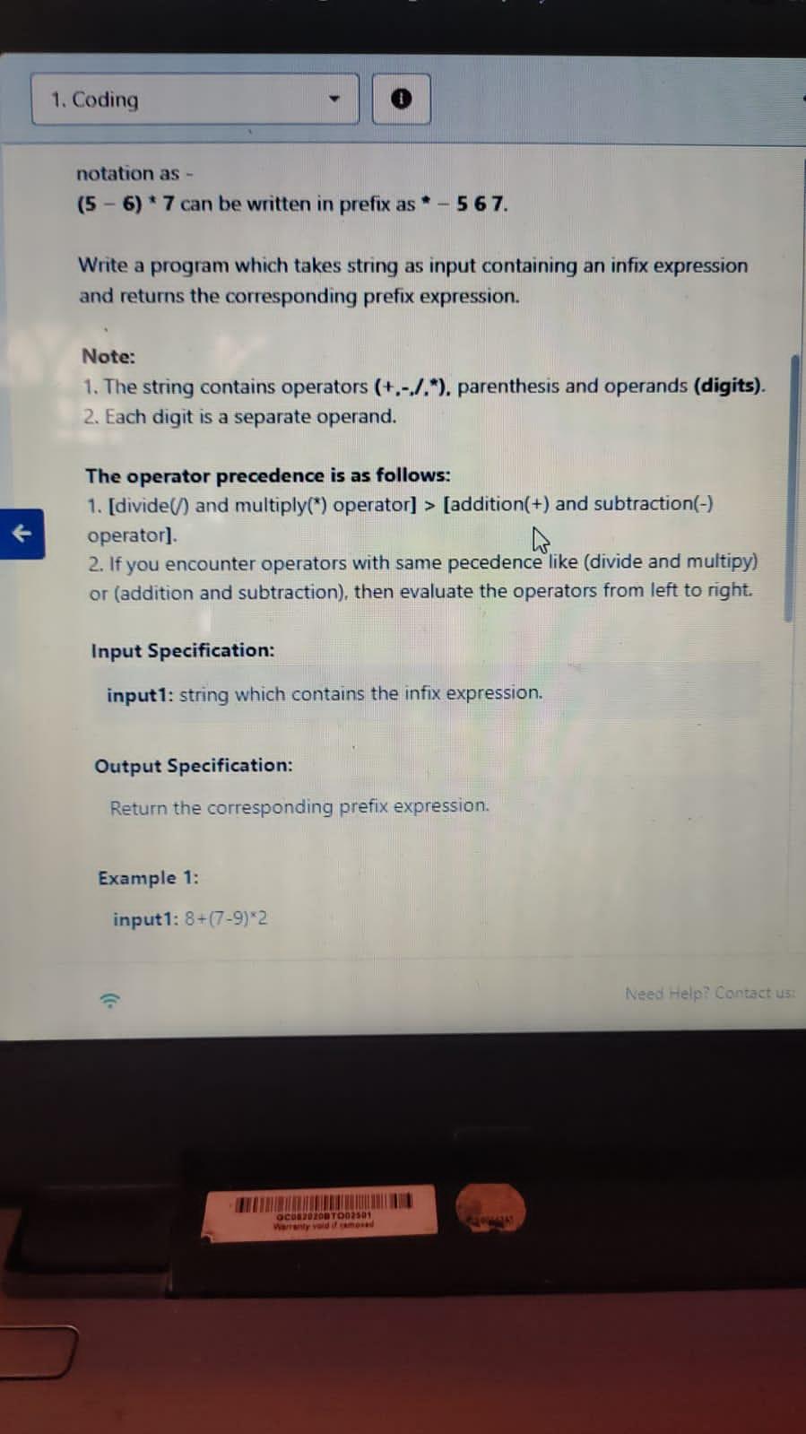 Solved W Revisit Later How to Attempt? Infix to Prefix | Chegg.com