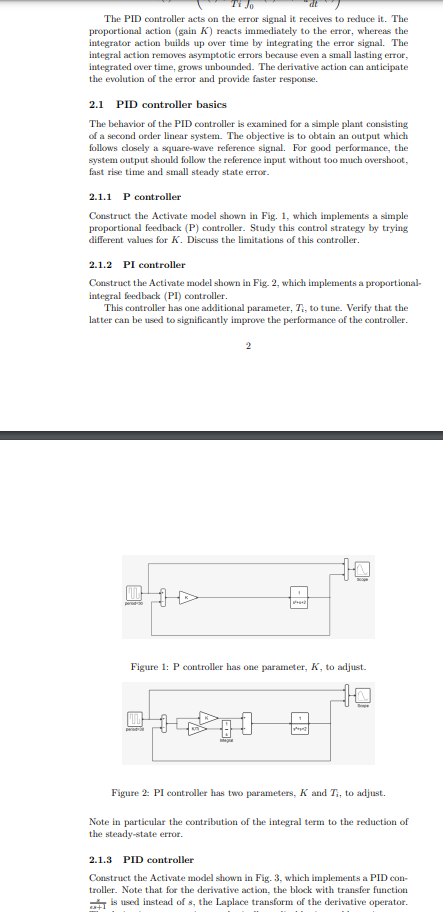 Cruise control: PID implementation Activate | Chegg.com