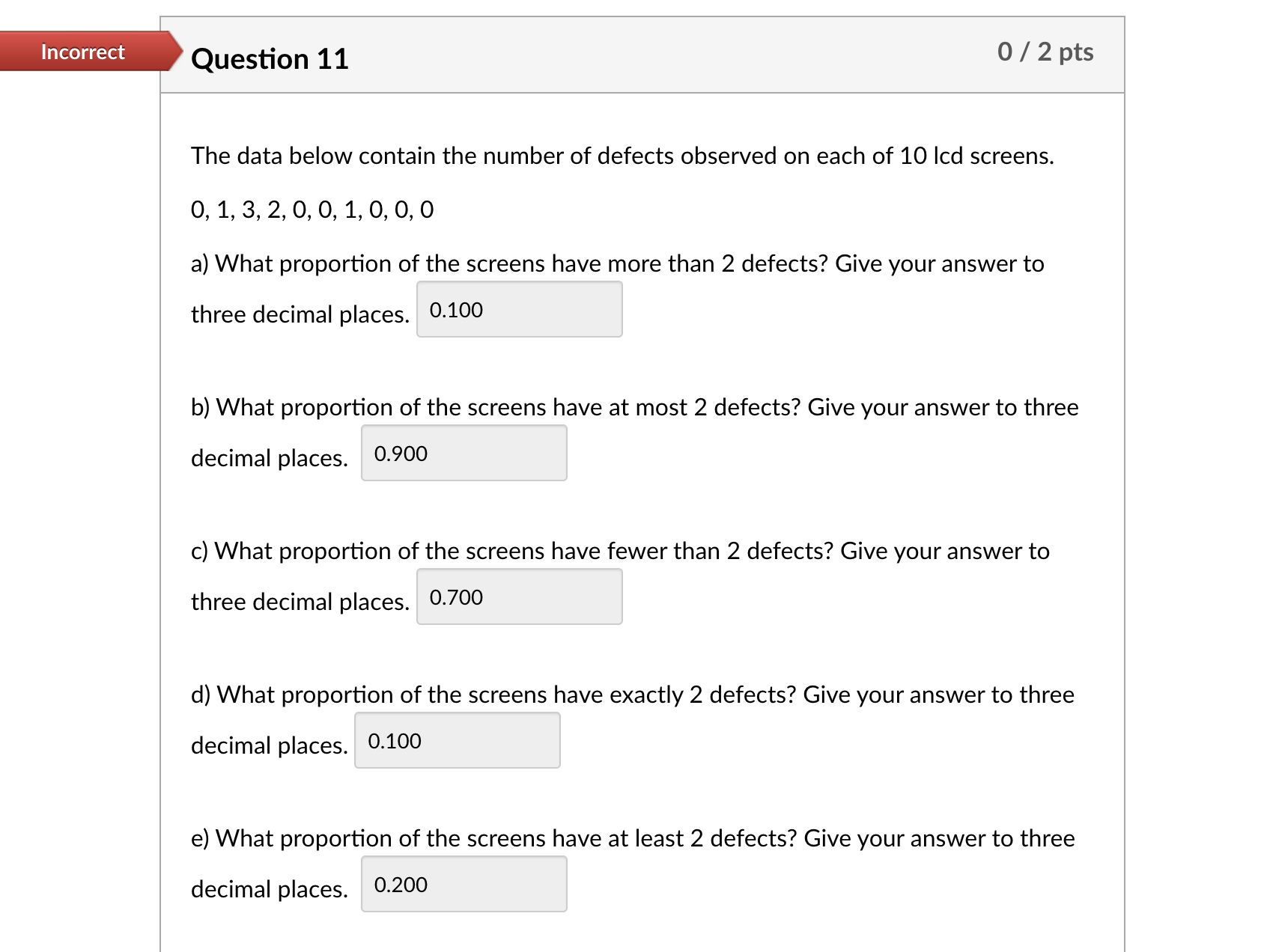 Solved The data below contain the number of defects observed | Chegg.com