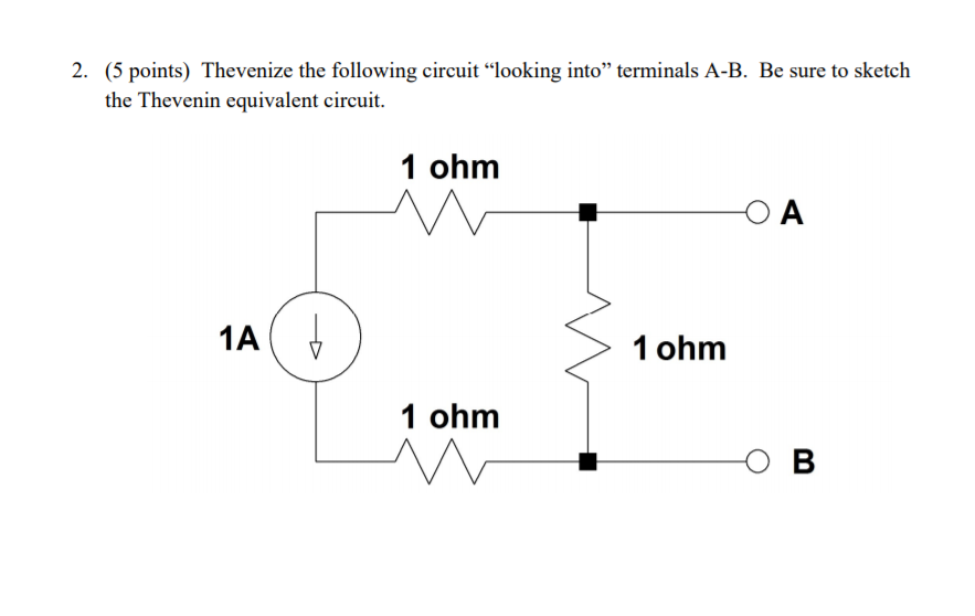Solved 2. (5 points) Thevenize the following circuit | Chegg.com