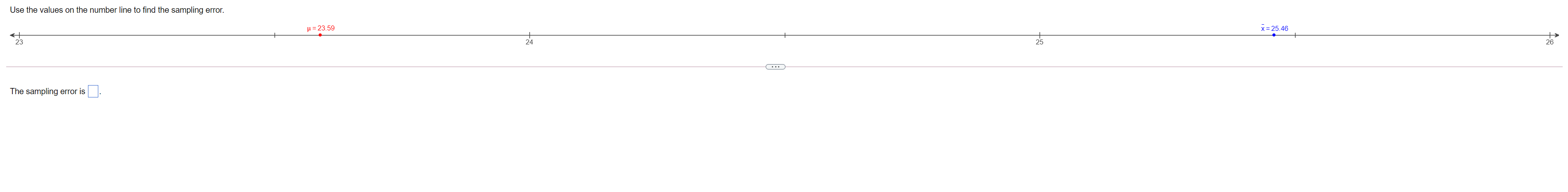 Solved Use the values on the number line to find the | Chegg.com
