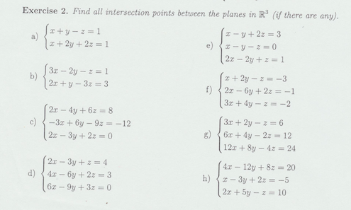 Solved Exercise 2. Find all intersection points between the | Chegg.com