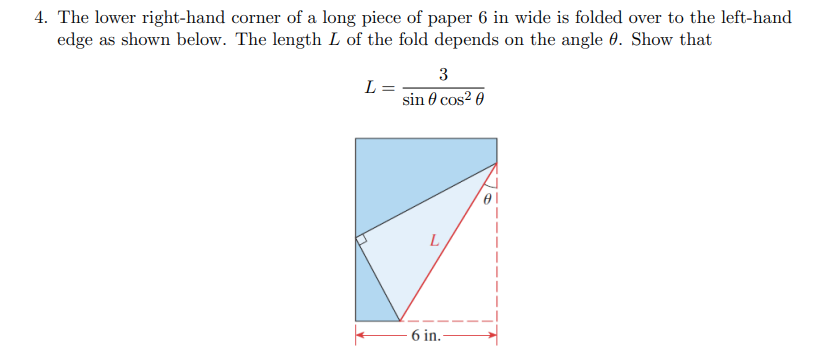 Solved 4. The lower right-hand corner of a long piece of | Chegg.com